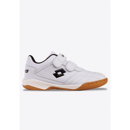 Hallenschuh Lotto, Gr. 27, schwarz-weiß (weiß, schwarz), Synthetik, Sportlich, Schuhe, mit Klettverschluss
