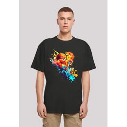T-Shirt F4NT4STIC "Basketball Sport Player OVERSIZE TEE", Damen, Gr. S, schwarz, Obermaterial: 100% Baumwolle, oversize, Rundhals, ohne B&uuml;ndchen, Shirts T-Shirt, Print