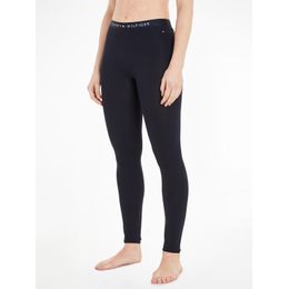 Leggings "LEGGING", Damen, Gr. L (40), N-Gr, schwarz (desert, sky), Jersey, Obermaterial: 96% Baumwolle, 4% Elasthan, Tommy Hilfiger Underwear, unifarben, körpernah knöchellang, Hosen Leggings, mit Tommy Hilfiger Logoschriftzug am Bund