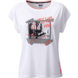 T-Shirt LPO "Damen T-Shirt Cara", Damen, Gr. 36/38 (M), weiß, Wirkware: Active Dry 50% Recycling PES, 25% organic-CO, 25% Viskose, Shirts
