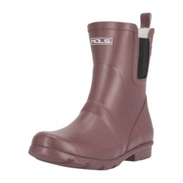 Gummistiefel MOLS "Suburbs", Damen, Gr. 37, rot (rot, braun), Gummi, Schuhe Gummistiefel, mit wasserdichter Funktion