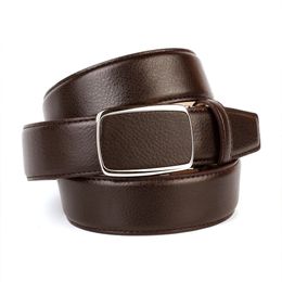 Ledergürtel Anthoni Crown, Damen, Gr. 85, braun, Leder, unifarben, Gürtel, Eleganter Gürtel in Hirschprägung, Schließe bezogen