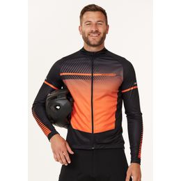 Radtrikot Endurance "Jillard", Damen, Gr. S, orange (orange, schwarz), 100% Polyester, mehrfarbig, normal, ohne Ausschnitt, Trikots, mit reflektierenden Elementen