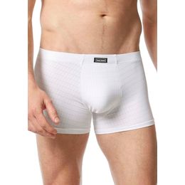 Retro Pants Bruno Banani, Herren, Gr. 4 (S), wei&szlig;, Obermaterial: 90% Polyamid, 10% Elasthan, k&ouml;rpernah, Unterhosen, mit elastischem Bund