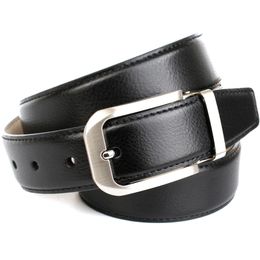 Lederg&uuml;rtel Anthoni Crown, Herren, Gr. 90, schwarz, Leder, unifarben, G&uuml;rtel Lederg&uuml;rtel, in Hirschpr&auml;gung