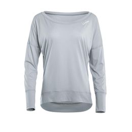 Langarmshirt WINSHAPE "MCS002", Damen, Gr. L, grau (cool grau), 50% Modal, 50% Baumwolle, U-Boot-Ausschnitt, Shirts Langarmshirt, Ultra leicht