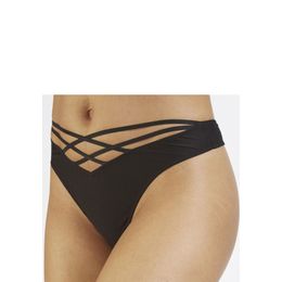 String Vivance, Damen, Gr. 44/46, schwarz, Microfaser, Obermaterial: 60% Polyamid, 35% Polyester, 5% Elasthan, Unterhosen String, mit verf&uuml;hrerischem B&auml;nderdetail