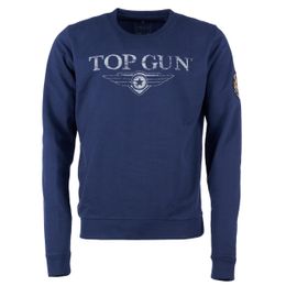 Sweater Top Gun "TG20213005", Herren, Gr. 50M, blau (navy), Obermaterial: 100% Baumwolle / 100% Baumwolle, Sweatshirts