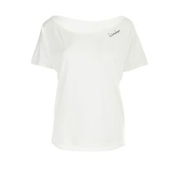 Oversize-Shirt WINSHAPE "MCT002", Damen, Gr. XS, wei&szlig; (vanilla, wei&szlig;), 50% Modal, 50% Baumwolle, U-Boot-Ausschnitt, Shirts Yogawear Yogashirt, Ultra leicht