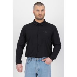 Outdoorhemd LPO "MAVERICK MN", Herren, Gr. L, Normalgrößen, schwarz, 100% Polyester, regular fit, Hemden