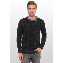 Strickpullover Rusty Neal, Damen, Gr. 3XL, schwarz, 70% Polyacryl, 30% Baumwolle, mehrfarbig, normal, Rundhals, Pullover Strickpullover, mit meliertem Design