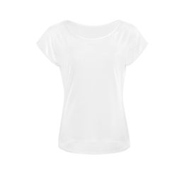 T-Shirt WINSHAPE "BAMT002", Damen, Gr. L, wei&szlig;, 95% Viskose, 5% Elasthan, Rundhals, Shirts T-Shirt, Seidig weiches Bambusgewebe