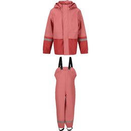 Regenanzug ZIGZAG "Simba", Kinder, Gr. 98, rosa, 100% Polyester, mehrfarbig, Sportanzüge, in wasserdichter Qualität