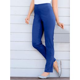 Dehnbund-Hose Stehmann, Damen, Gr. 40, Normalgr&ouml;&szlig;en, blau (royalblau), 72% Viskose, 25% Polyamid, 3% Elasthan, unifarben, lang, Hosen