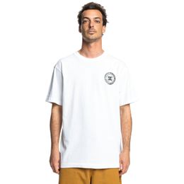 T-Shirt DC Shoes "DC Corpo Fb", Herren, Gr. L, wei&szlig;, Obermaterial: 75% Baumwolle, 25% Baumwolle., Shirts T-Shirt