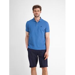 Poloshirt Lerros "Lerros Basic Poloshirt für Herren, unifarben", Herren, Gr. L, blau (cobalt blau), 100% Baumwolle, ohne Ausschnitt, Shirts
