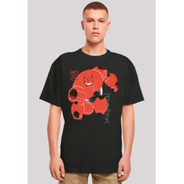 T-Shirt F4NT4STIC "Big Hero 6 Baymax Suite Pose", Damen, Gr. L, schwarz, Obermaterial: 100% Baumwolle, oversize, Rundhals, ohne B&uuml;ndchen, Shirts T-Shirt, Premium Qualit&auml;t