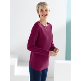 Strickpullover Classic Basics "Pullover", Damen, Gr. 38, rot (bordeaux), 100% Baumwolle, unifarben, Pullover