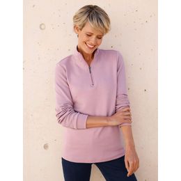 Sweatshirt Classic Basics, Damen, Gr. 38, lila (mauve), 100% Baumwolle, unifarben, Sweatshirts