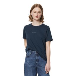 Marc O'Polo T-Shirt MARC O'POLO DENIM, Damen, Gr. L, blau (navy teal), Single Jersey, Obermaterial: 100% Baumwolle, Rundhals, Shirts