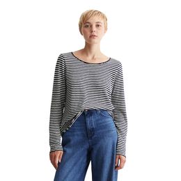 Marc O'Polo Longsleeve MARC O'POLO DENIM, Damen, Gr. S, blau (multi, scandinavian blau), Jersey, Obermaterial: 100% Baumwolle, gestreift, Rundhals, Shirts