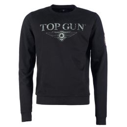 Sweater Top Gun "TG20213005", Herren, Gr. 50M, schwarz, Obermaterial: 100% Baumwolle / 100% Baumwolle, Sweatshirts Sweater