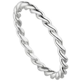 Fingerring Jobo "Geflochtener Ring" Gr. 58, silber (silber 925), Fingerringe, Damen, 58, Silber 925 (Sterlingsilber), Fingerring, 925 Silber