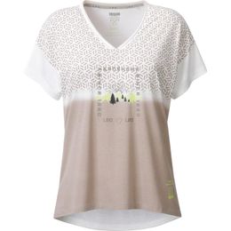 T-Shirt LPO "Damen T-Shirt Caren", Damen, Gr. 36/38 (M), wei&szlig; (whisper wei&szlig;), Wirkware: Active Dry 50% Recycling PES, 25% organic-CO, 25% Viskose, Shirts T-Shirt