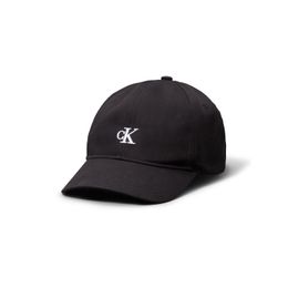 Baseball Cap Calvin Klein Jeans "MONOGRAM BASEBALL CAP", Jungen, Gr. L/XL, schwarz (ck schwarz), Baumwolle, unifarben, Caps