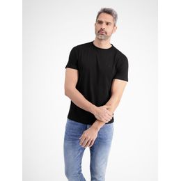 T-Shirt Lerros "Lerros Klassisches Rundhals T-Shirt", Herren, Gr. 3XL, schwarz, 100% Baumwolle, Shirts T-Shirt