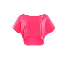 Oversize-Shirt WINSHAPE "DT104", Damen, Gr. M, pink (neon pink), 80% Polyester, 20% Elasthan, U-Boot-Ausschnitt, Shirts Oversize Shirt T-Shirt, Functional