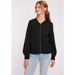 Haily's Sweatjacke HAILY’S "LS P JK Ke44ndra", Damen, Gr. M, schwarz, Sweatware, Obermaterial: 98% Polyester, 2% Elasthan, unifarben, Feminin, regular fit normal, Rundhals, Sweatjacken
