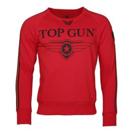 Sweater Top Gun "Streak TG20191013", Herren, Gr. 56XXL, rot, Obermaterial: 100% Baumwolle, Sweatshirts Sweater