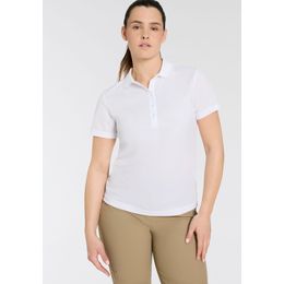 Poloshirt Maier Sports "D GG Poloshirt", Damen, Gr. 54, weiß, Web, Obermaterial: 100% Polyester, unifarben, hoch geschlossener Ausschnitt, eingesetzt eingefasste Kante, Shirts