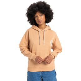 Hoodie Quiksilver "Oversized", Damen, Gr. S, braun (praline), 85% Baumwolle, 15% Polyester, Sweatshirts Hoodie