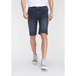 Shorts AJC, Damen, Gr. 32, L&auml;nge 32, blau (dunkelblau), Denim/Jeans, Obermaterial: 75% Baumwolle, 23% Polyester, 2% Elasthan, unifarben, Basic, schmal kniefrei, Hosen Shorts, im 5-Pocket-Stil