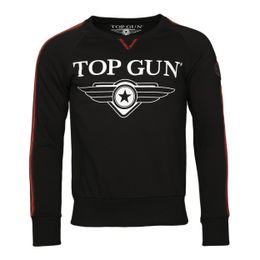 Sweater Top Gun "Streak TG20191013", Herren, Gr. 56XXL, schwarz, Obermaterial: 100% Baumwolle, Sweatshirts Sweater