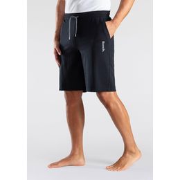 Sweatshorts BENCH. LOUNGEWEAR, Herren, Gr. 48/50 (M), N-Gr, schwarz, Sweatware, Obermaterial: 60% Baumwolle, 40% Polyester, unifarben, Basic, bequem ca. Mitte Knie, Hosen, mit seitlichen Taschen