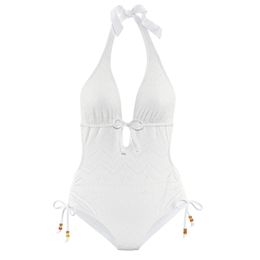 Lascana Badeanzug Damen Gr&ouml;&szlig;e M braun / wei&szlig;