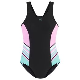 Lascana Active Sportbadeanzug Damen Gr&ouml;&szlig;e XXL hellblau / hellpink / schwarz / wei&szlig;