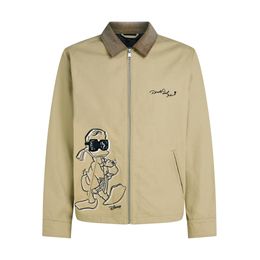 K by KARL LAGERFELD Karl Lagerfeld Jacke 'Disney' Herren Gr&ouml;&szlig;e XL brokat / cappuccino / schwarz