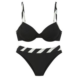 French Connection Bikini Damen Gr&ouml;&szlig;e S schwarz / wei&szlig;
