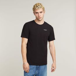 G-Star Raw T-Shirt G-STAR "Slim Base", Herren, Gr. M, schwarz (dk schwarz), Obermaterial: 95% Baumwolle, 5% Elasthan, unifarben, slim fit, Rundhals, Shirts T-Shirt