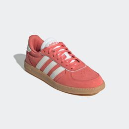 Sneaker adidas Sportswear "BREAKNET SLEEK", Gr. 40, rot (preloved scarlet, core weiß, cloud weiß), Leder, Synthetik, Schuhe