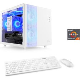 CSL PC &raquo;Cube V24214&laquo; wei&szlig; Inkl. Maus, Tastatur, WLAN-Karte
