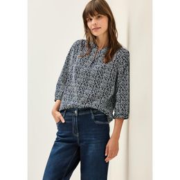 Cecil Druckbluse mit grafischem Muster universal blue XXL (46) XXL (46) Blusen-Tunika von Cecil