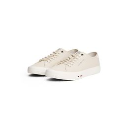 Tommy Hilfiger Sneaker »TH HI VULC STREET CANVAS«, Freizeitschuh, Halbschuh, Schnürschuh mit Logoflag im Plateau beige 48 48 Trendiger Sneaker...