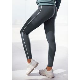 H.I.S. H.I.S Leggings mit weißer Kontrastpaspel, Loungewear navy 32/34 - N-Gr N-Gr 32/34 Weiche Baumwollleggings