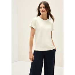 Cecil T-Shirt mit feinem Mesh-Einsatz vanilla white L (42) L (42) Silk Touch T-Shirt von Cecil