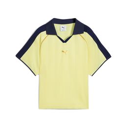 Puma Damen Trainingsshirt "T7 Relaxed Fußballtrikot Damen"gold moon gelb, Gr. S, Obermaterial: 100% Polyester; Rippe: 5% Elasthan, 95% Polyester;